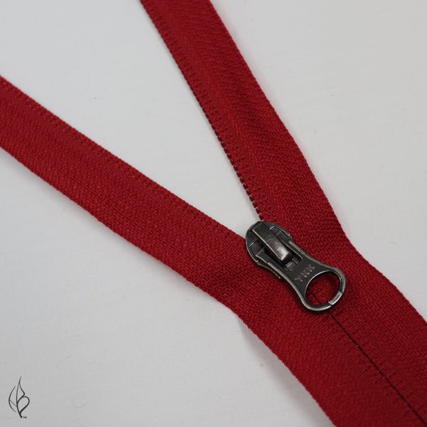 28.5" YKK Zipper Reverse Coil / Dark Red – Hello Beautiful Sewing ...